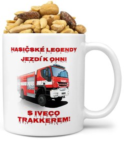 Hrnek Hasičské legendy – IVECO Trakker (Náplň hrníčku: Směs slaných oříšků)