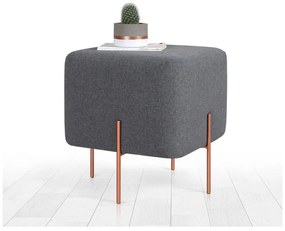 Tmavě šedý taburet Copper – Artie