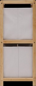 Bambusový regál TIDY se dvěma látkovými boxy, 34,7 x 33 x 77,5 cm