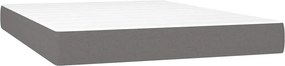 Box spring postel s matrací tmavě šedý 140 x 190 cm textil 3140050