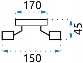 Toolight - Stropní svítidlo 6xE27 kovové APP709-6C, černá, OSW-05208