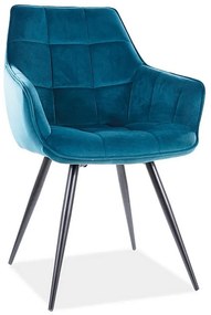 Jídelní židle LILIA Velvet, 59x90x45, černá/bluvel 85