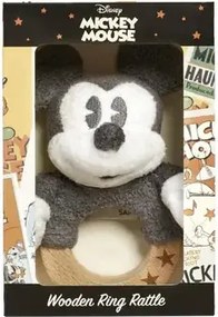 Rainbow Dřevěné/plyšové chrastítko Mickey Mouse / 0+