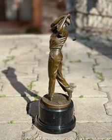 Bronzová socha soška - Golfista 3