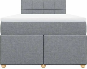 Box spring postel s matrací světle šedá 120x190 cm textil 3286619