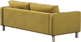 Potah na pohovku IKEA Karlstad, 3-místná, rozkládací barva zelená látka lesklé, sametová