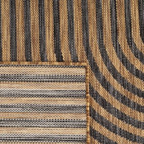 Černý/hnědý vnitřní a venkovní koberec 80x150 cm Mira 1453 – Ayyildiz Carpets