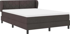 Postel s boxspringem s čelo Tmavě hnědá 160 x 200 cm textil 3340097
