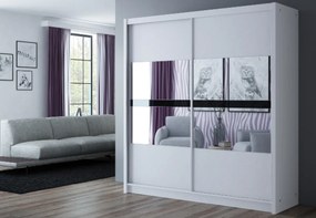 STO Šatní skříň BATUMI 203 cm, Bílá