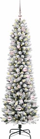 Umělý vánoční stromeček Bílá 150 cm PVC, kov a plast 3396095