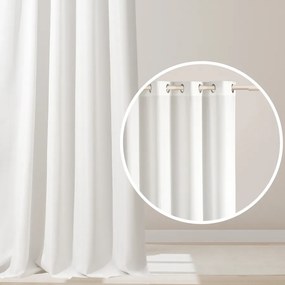 Room99 Hotový závěs na kroužcích AURA Barva: Bělošedá/Stříbrná, Velikost: 140 x 250 cm