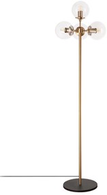 OPVIQ Podlahová lampa AKKAS bronz čiré sklo