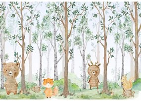 Postershop Fototapeta vliesová: For kids forest animals - 416x254 cm
