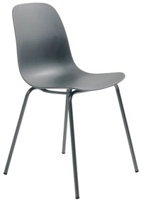 OnaDnes -20% Šedá plastová jídelní židle Unique Furniture Whitby