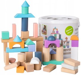 ECOTOYS Dřevěné kostky Eco Toys 50 ks