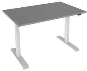 NOBL Dynamic Elektr. nastavitelný polohovací stůl 120x80 Dynamic Dekor stolové desky: šedá, Barva podnože: bílá