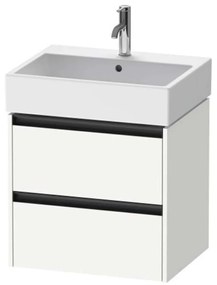 Duravit Ketho.2 - Umyvadlová skříňka 55x58x46 cm, 2 zásuvky, matná bílá K25275018180000
