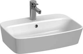 Jika Lyra plus - Umyvadlo na desku, 55x40 cm, s přepadem, s otvorem pro baterii, matná bílá H8183827571041