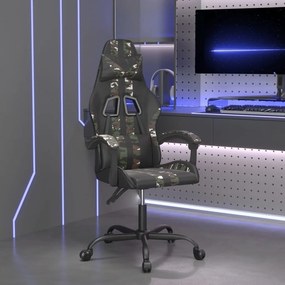 Herní židle černá a maskáčová umělá kůže 3143829
