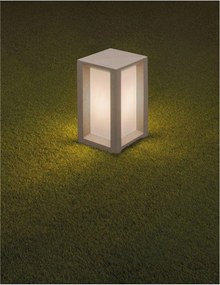 NV 9739352 Venkovní sloupkové svítidlo CASTRO bílý pískovec a akryl E27 1x12W bez žárovky 100-240V IP65 - NOVA LUCE
