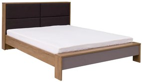 Manželská postel Latika 160x200 cm, SOFT Barevné provedení: Dub burgundský, bílá