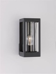 NV 9060192 Venkovní nástěnné svítidlo FIGO tmavě šedý hliník a čiré sklo E27 1x12W 220-240V bez žárovky IP54 - NOVA LUCE