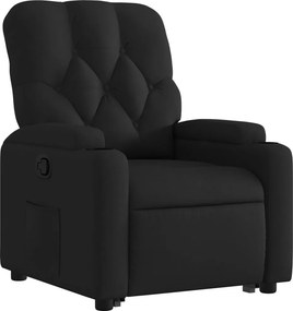 Zvedací polohovací křeslo černé textil 3204712