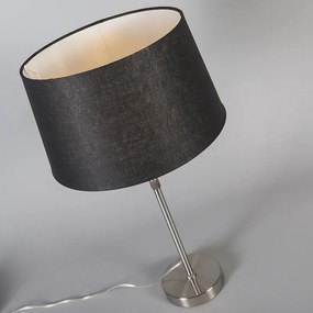 Stolní lampa z oceli s odstínem černé 35 cm nastavitelná - Parte