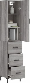 Skříň highboard šedá sonoma 34,5 x 34 x 180 cm kompozitní dřevo 3198855