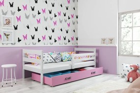 BMS Group Dětská postel s úložným prostorem ERYK bílá Velikost postele: 200x90 cm, Barva šuplíku: Zelená