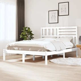 Rám postele bílý masivní borovice 140 x 190 cm,  3101004