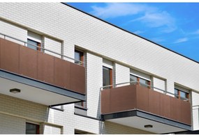 Balkonová zástěna OSLO hnědá, výška 110 cm, šířka různé rozměry MyBestHome Rozměr: 110x700 cm rozteč 25 cm