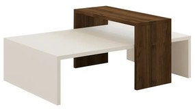 Konferenční stolek Glow White and Walnut