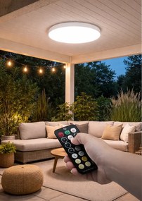 LED Solution Bílé přisazené LED svítidlo Plano kulaté 420mm 36W IP44 s pohybovým MW čidlem a DO 76651