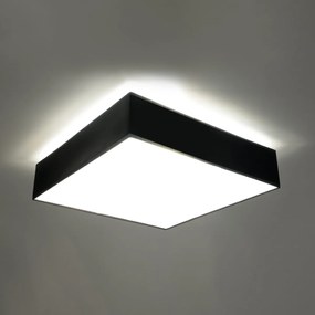 Stropní svítidlo Horus, 1x černé plastové stínítko, (bílý plast), (45 cm)