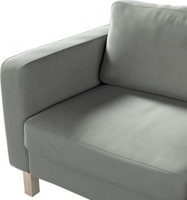 Potah na pohovku IKEA  Karlstad 2-místná, nerozkládací, krátký barva šedá látka lesklé, sametová