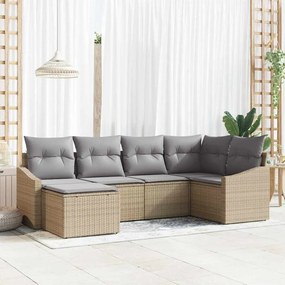 Set pohovek 6 ks Béžová polyratan 3346790