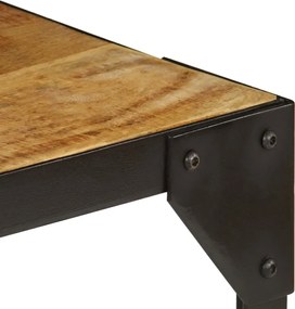 vidaXL Konferenční stolek 110 cm masivní hrubý mangovník a ocel [246631]