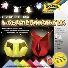FOLIA Origami papír na lucerničky a lampiony / 6 barev / 30 × 30 cm /