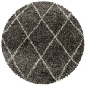 Hans Home | Kusový koberec Alvor Shaggy 3401 taupe kruh - 120x120 (průměr) kruh