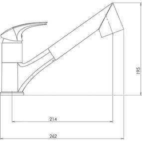 Novaservis Metalia 57 Dřezová teleskopická baterie, chrom 57081,0