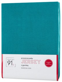 ELASTICKÉ JERSEY PROSTĚRADLO 160X200 CM, VÝŠKA 30 CM TYRKYSOVÁ