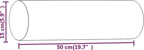 vidaXL Dekorační polštáře 2 ks Ø 15 x 50 cm samet [349515] Barva: světle šedá