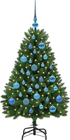 Umělý vánoční stromeček 120 cm 150 LED Teplá bílá PVC a ocel 3395674