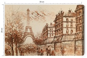 Obraz Paříž Panorama V Odstínech Béžové Nedostatek Nedostatek Plátno Canvas 30x20
