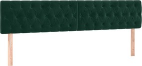 Box spring postel s matrací tmavě zelená 200x200 cm samet 3141506