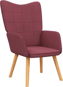 Relaxační křeslo se stoličkou vínové textil 327938