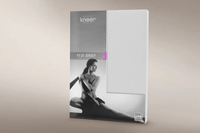 Kneer Prostěradlo Fein Jersey Weiss Rozměr: 90x210-100x220 cm