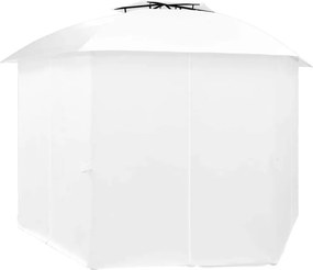 Zahradní party stan se závěsy 360 x 312 x 265 cm bílý 180 g/m² 312234