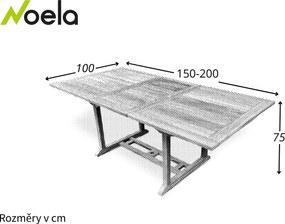 Noela Dřevěný rozkládací stůl Bali